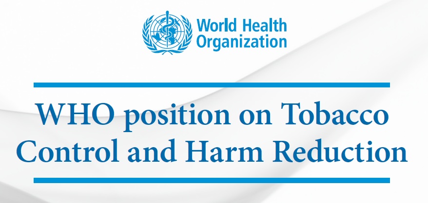 WHO position on Tobacco Control and Harm Reduction – Stanton Glantz blog